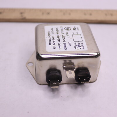 Radius Power Compact Single Phase Single Stage Power Line Filter RP105 ...