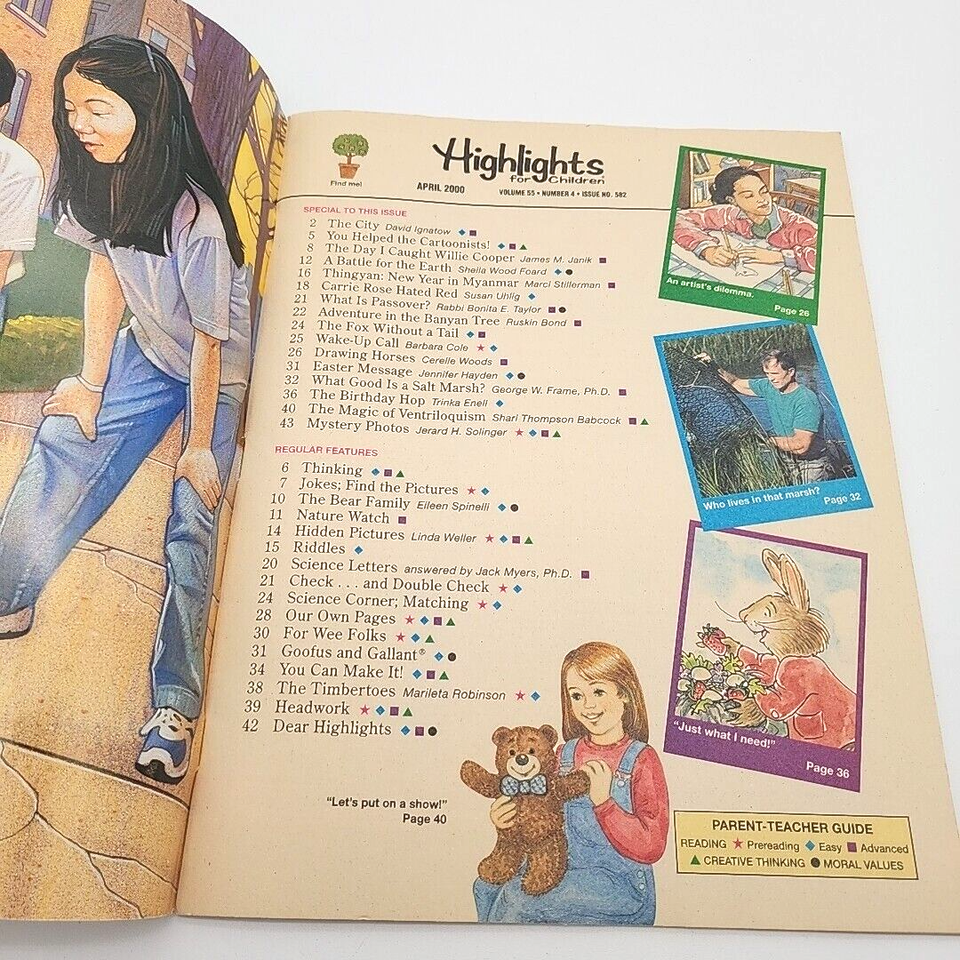 Highlights for Children Magazine April 2000 Fun With a Purpose | eBay