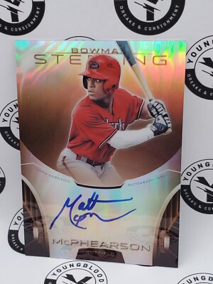 2013 Bowman Sterling Autographs Orange Refractors #MM Matt McPhearson ...