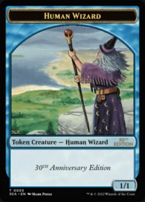 1x Human Wizard Token - (NM-Mint) 30th Anniversary Edition - MTG ...