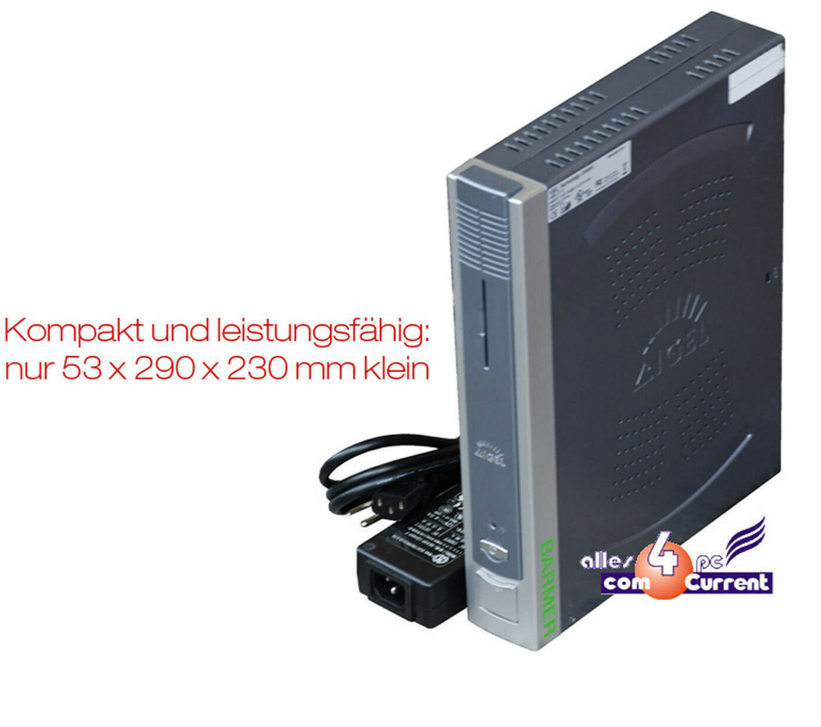 MINI COMPUTER IGEL 5/4 RS-232 LPT PARALLEL PCI 4x USB RS232 VGA DVI ...