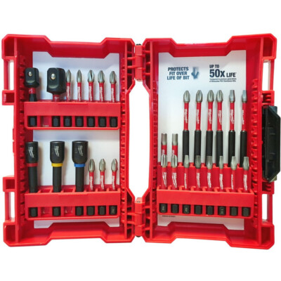 New Milwaukee SHOCKWAVE Wear Guard Tip 29 piece Impact Driver Set ...