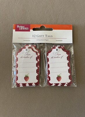 12 Handmade Goodies Gift Tags With Cords “From The Kitchen Of:”, New In ...