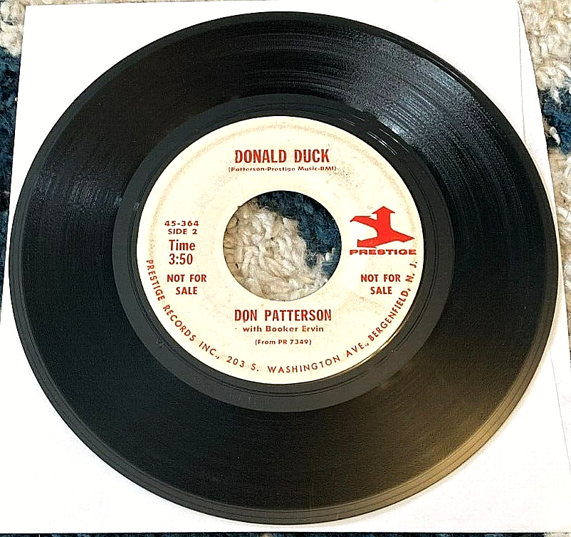 Don Patterson w/Booker Ervin: Sister Ruth/Donald Duck 45 Prestige soul ...
