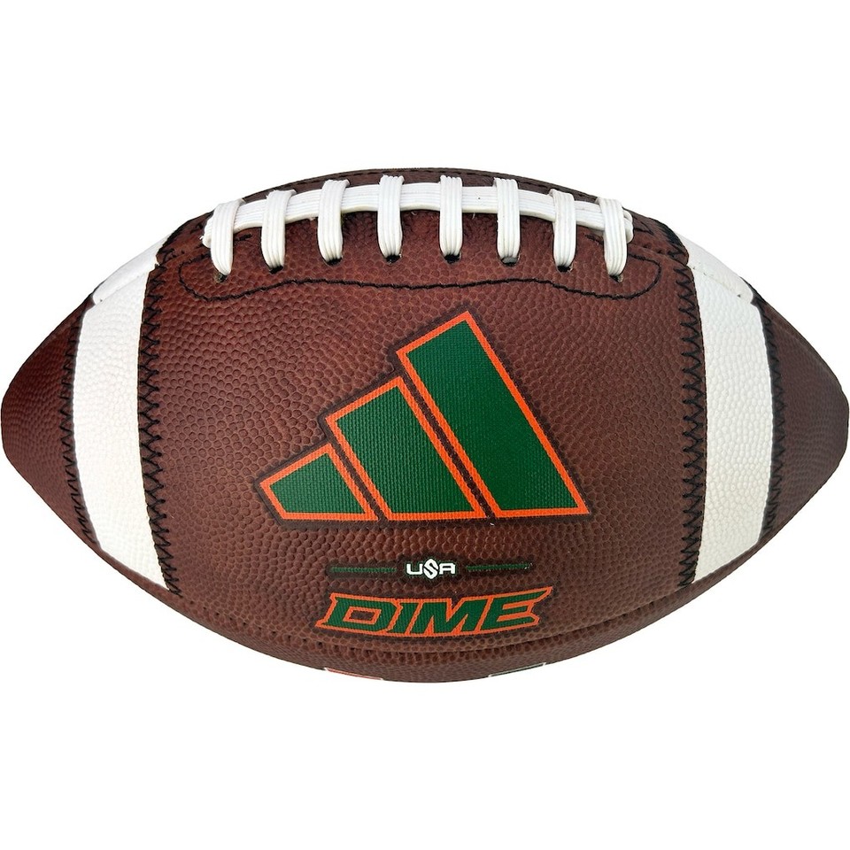 Miami Hurricanes adidas Dime Game Football New In box Authentic 100% | eBay