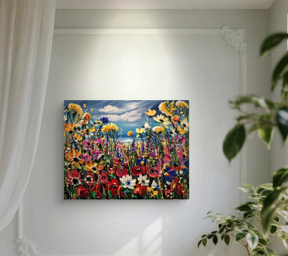 ORIGINAL ACRYLIC OIL PAINTING CANVAS 50x40 cm ANNA KALUZNA, Coastal ...
