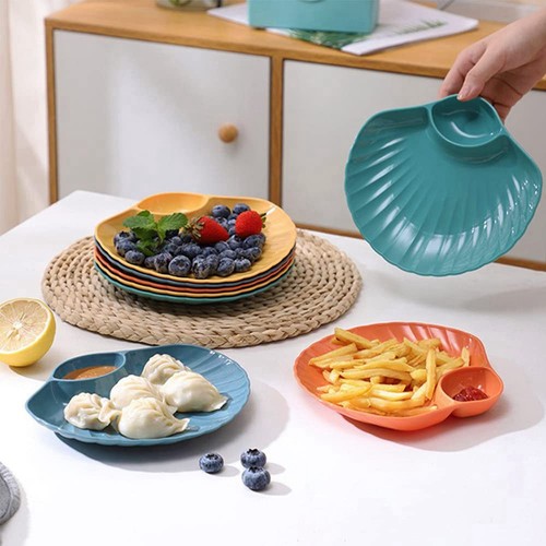 1X(Multicolor Cute Shaped Platter Fruit Plate with Bottom Bracket Y2T1 ...