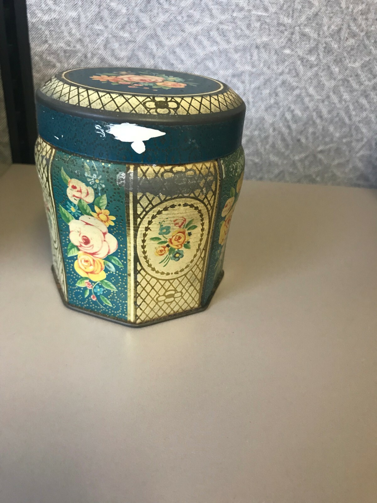 Vintage Scribbans-Kemp Bakeries Tea Tin Original Advertising Biscuit ...