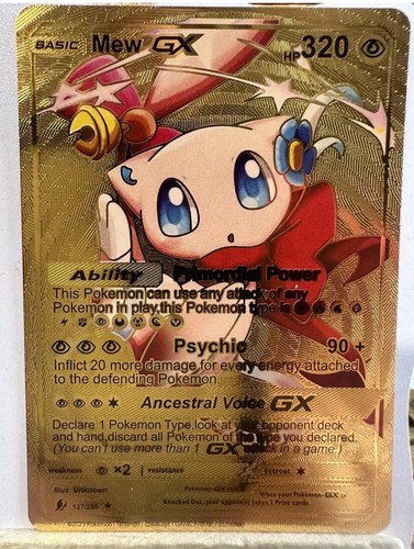Pokémon Gold Card: New Mew, Gold Card, NEW MEW GX, BASIC | eBay