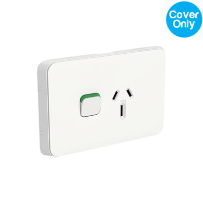 Clipsal Iconic Single Powerpoint 15A Skin Vivid White | 3015/15C-VW ...