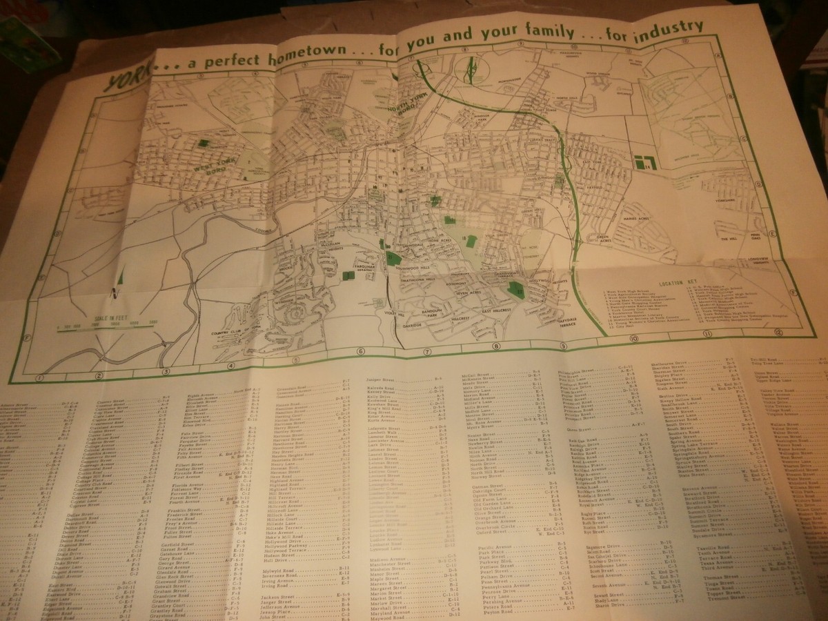 West York Pa Street Map West York Map Hi Res Stock Photography And