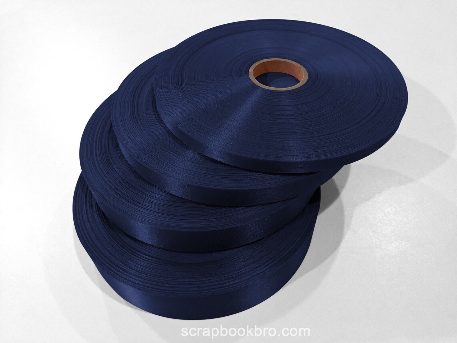 Navy 10mm 16mm 25mm 40mm Satin Ribbon For Scrapbooking Wedding Wrap ...