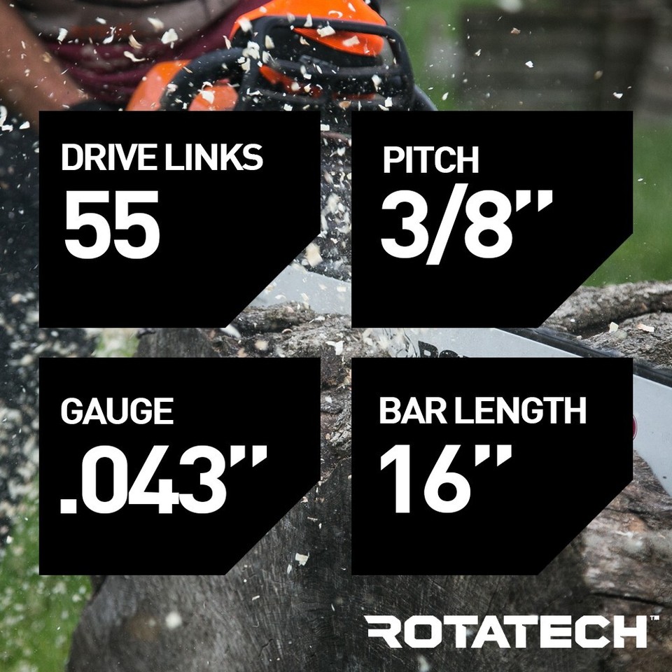 Rotatech 14" Chainsaw Bar & Chain Pack Fits Stihl 017 MS170 MS171 MS192 ...