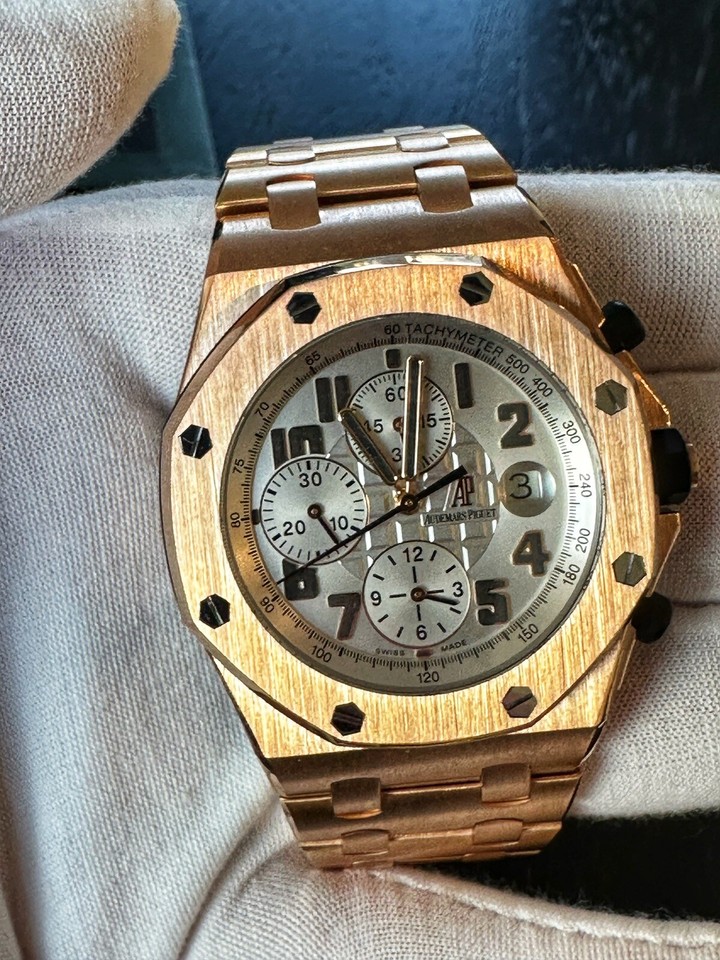 Audemars Piguet “Brick” Royal Oak Offshore Gold Men’s Watch - 26170OR ...