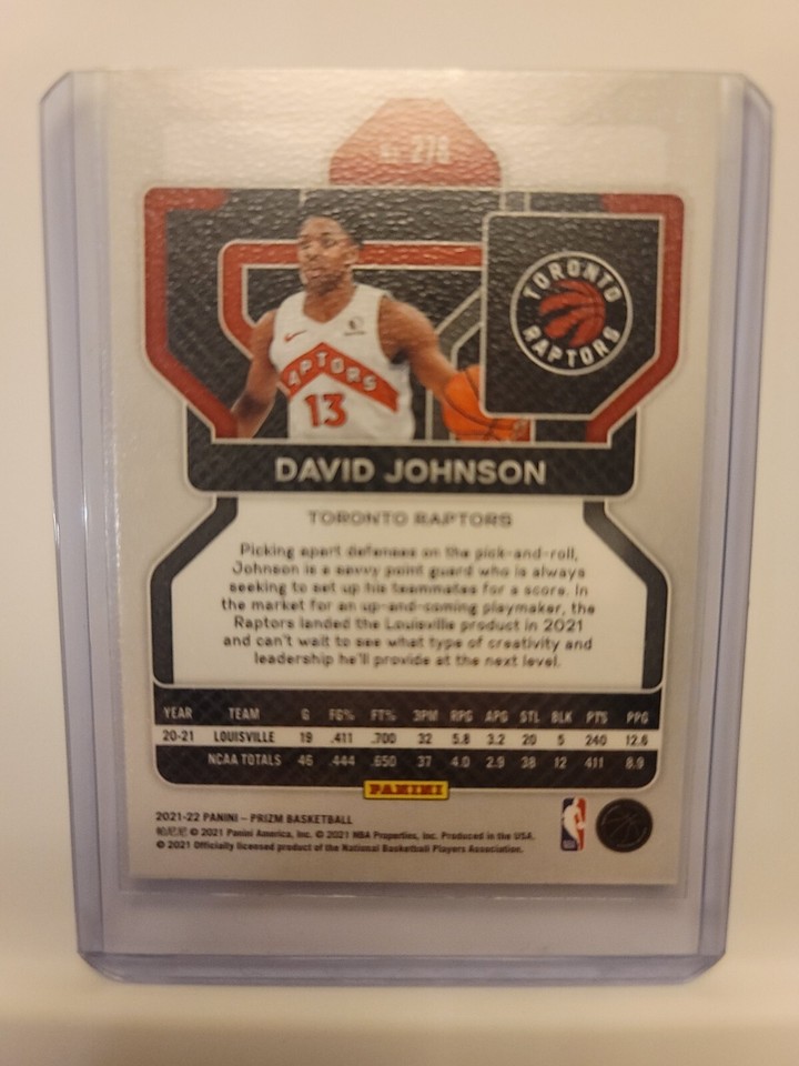 2021-22 Panini Prizm Base #278 David Johnson Rookie RC | eBay