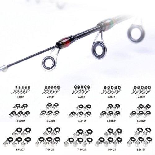 75Pcs/Box 15 Sizes Telescopic Fishing Rod Guide Kit Rod A9Y9 | eBay ...