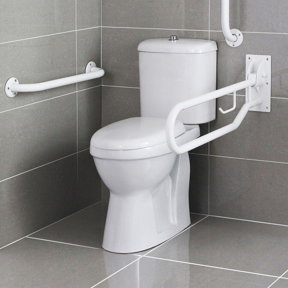 Doc M Disabled Close Coupled Open Back Comfort Height Toilet wc pan ...
