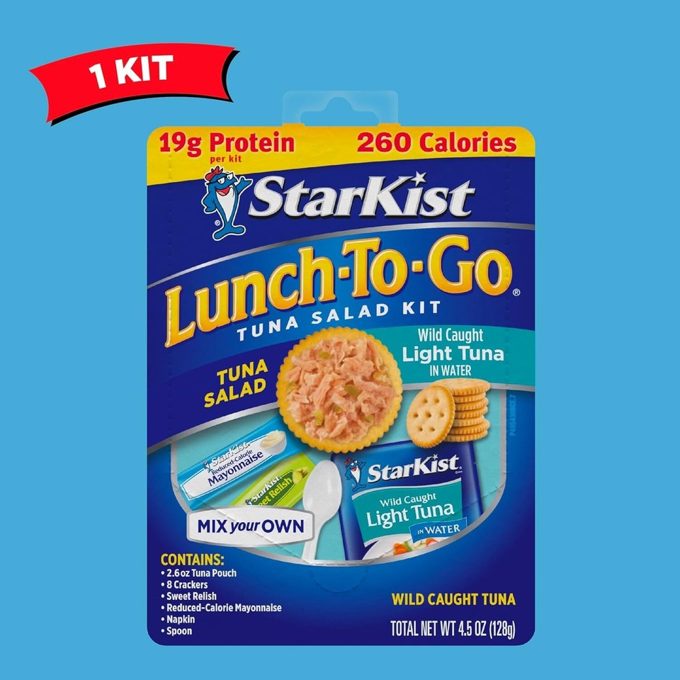 StarKist Lunch To-Go Chunk Light Mix Your Own Tuna Salad 4.1 Ounce Kit ...