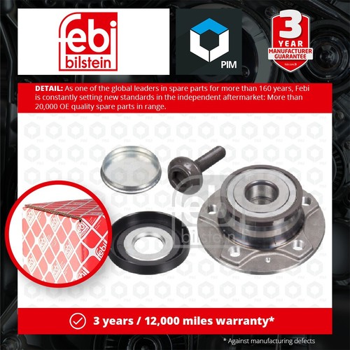 Wheel Bearing Kit fits AUDI A7 4G 2.0 Rear 14 to 18 CYPA 4G0598611 Febi ...
