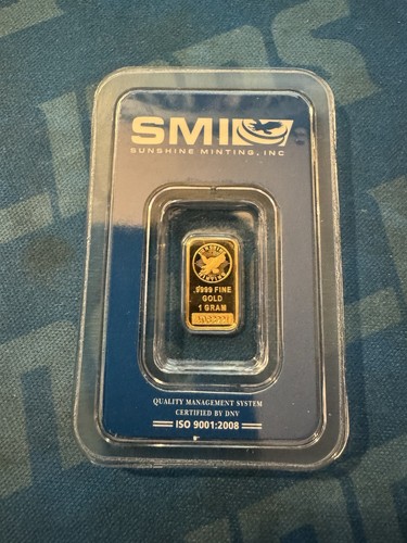 1 Gram .9999 Gold Bar SMI Sunshine Mint A083221 | eBay