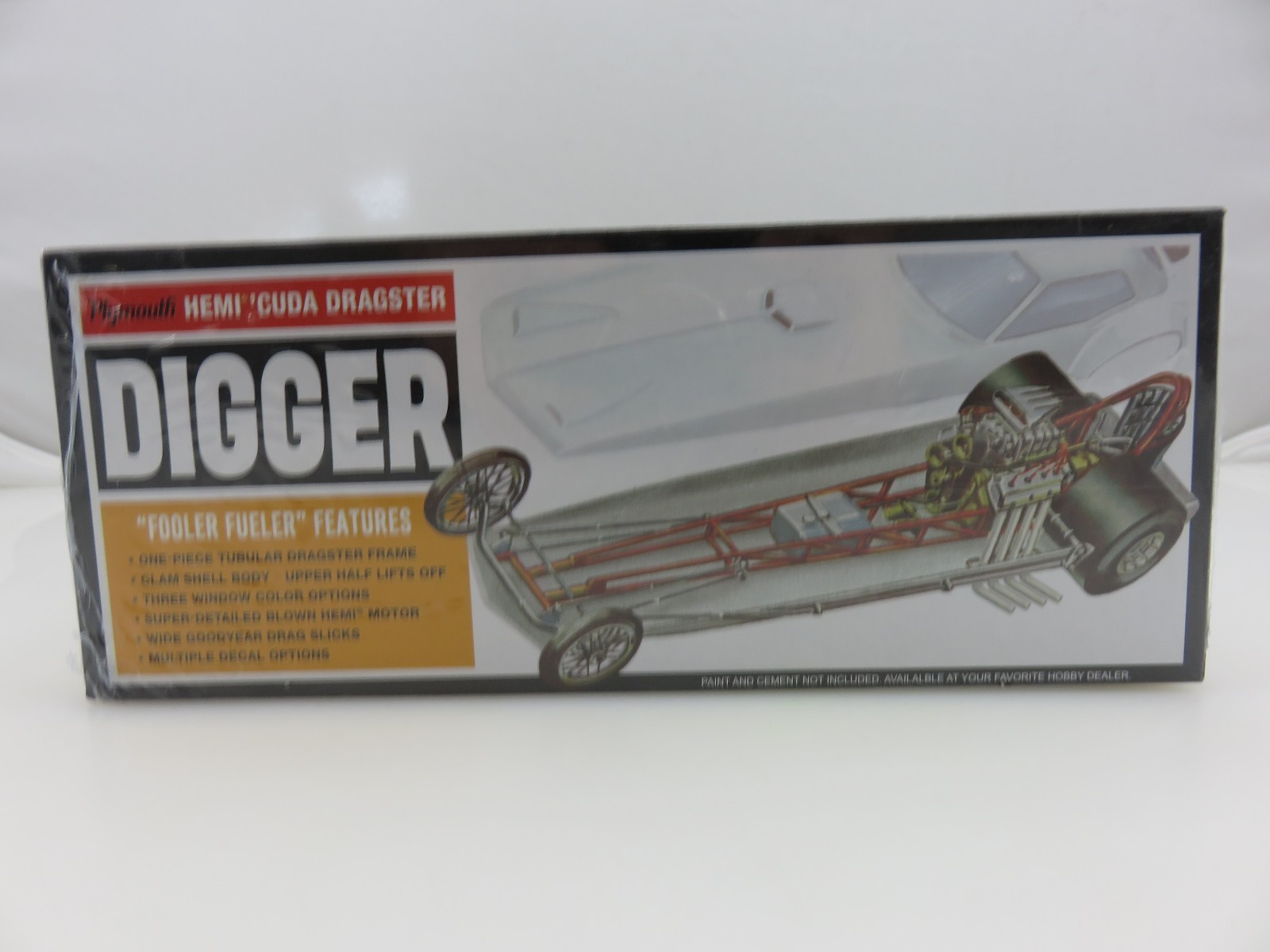 AMT DIGGER 'CUDA HEMI DRAGSTER Scale Plastic Model Kit NEW SEALED 2008 ...