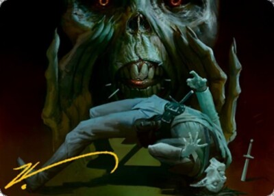 MTG D&D AFR *GOLD-STAMPED SIGNATURE* Art Series Power Word Kill #035 | eBay