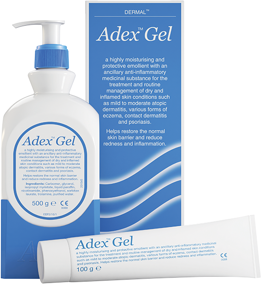 Adex Gel |100g| 500g| - Eczema, Dermatitis, Dry skin emollient - UK NHS ...