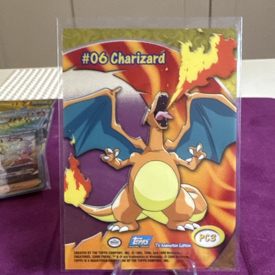 Pokemon Topps Tv Animation Charizard PC3 Clear Card Rare 2000 Vintage ...