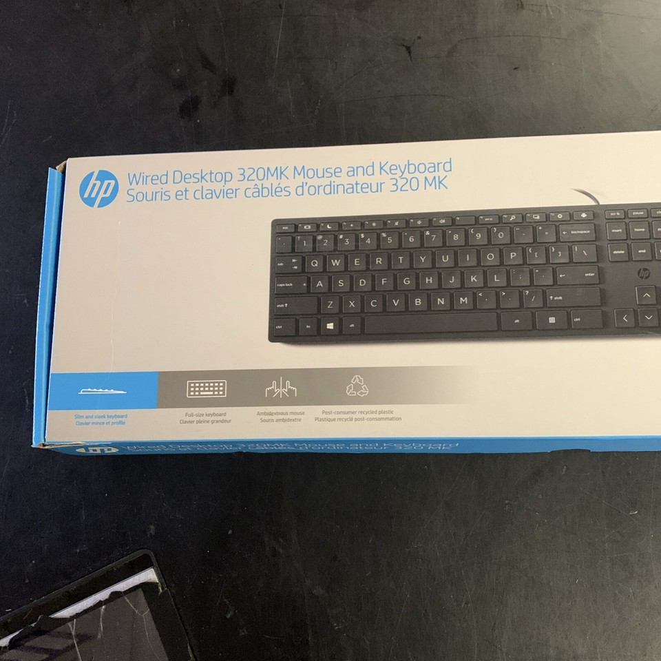 HP Wired Desktop 320MK Mouse and Keyboard,USB 9SR36AA#ABA | eBay