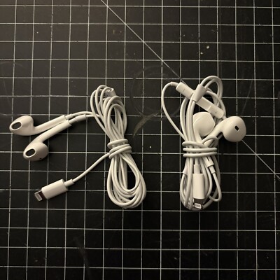 Apple EarPods with Lightning Connector In Ear Canal Headset - White Lot ...