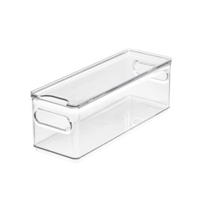 iDesign The Home Edit Stackable Fridge Storage/Organiser Bin/Tub Narrow ...