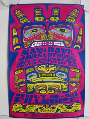 Sam and Dave Fillmore Bill Graham BG-73 Original Concert Poster Fine ...