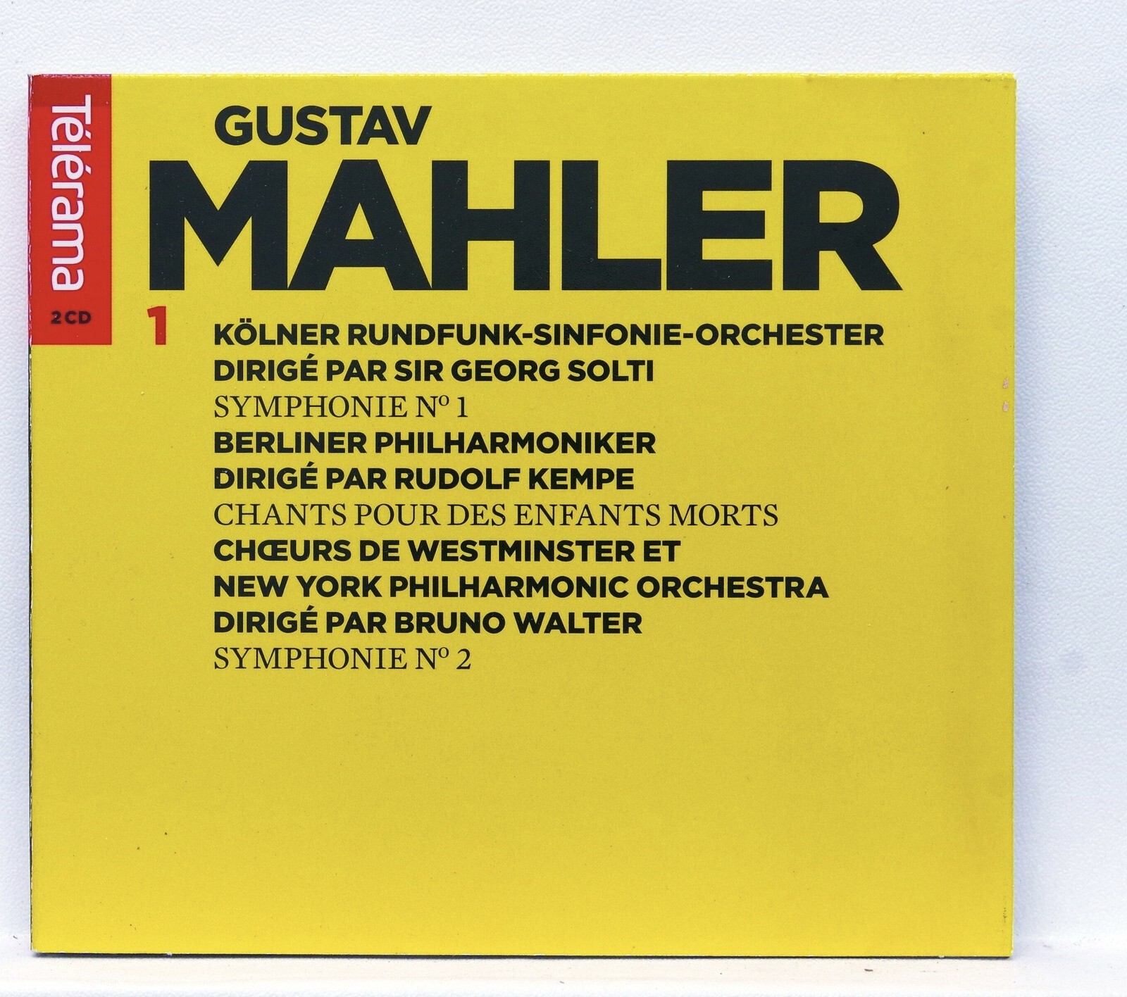 BRUNO WALTER, RUDOLF KEMPE - MAHLER Symphonies nos.1 & 2 - TELERAMA ...
