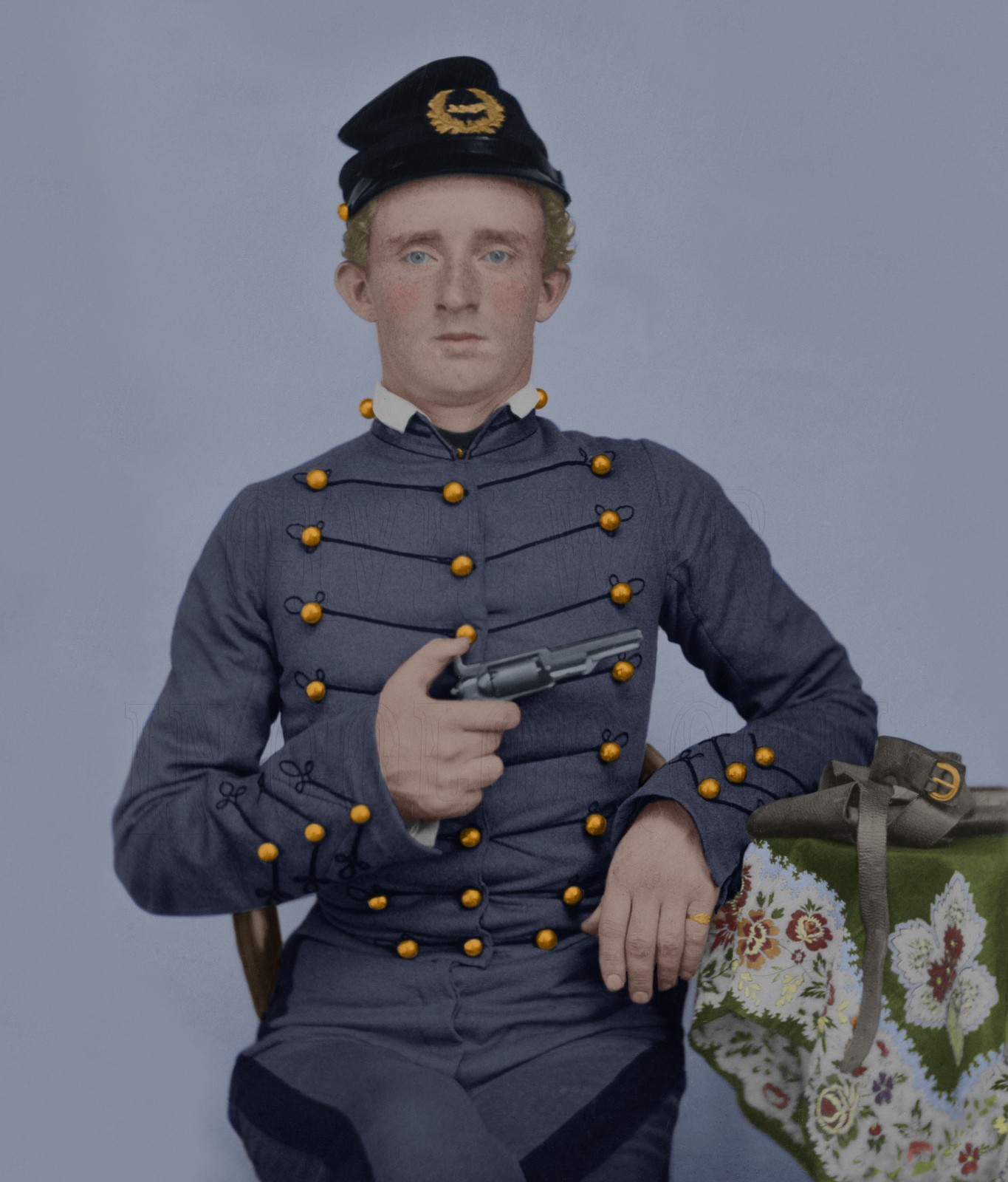 Cadet George Custer Color Tinted photo Civil War West Point NPG.81.138 ...