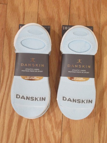 Danskin Logo Womens No-Show Sneaker Liner Socks Lot w/ Anti-Slip Heel ...