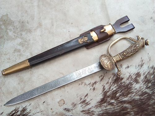 German hunting dagger eagle head with frog | eBay