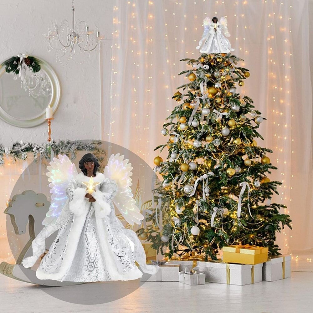 Angel Themed Christmas Tree Glam Angel Themed Christmas Tree Rug