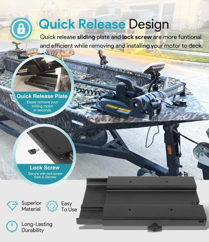 for Minn Kota 1854035 MKA-16-03 Trolling Motor Quick Release Bracket ...