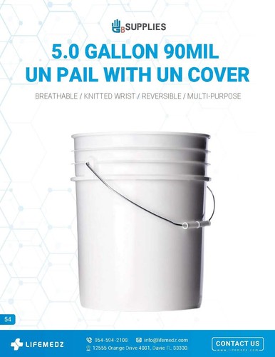 3-Pack 5 Gallon Plastic Buckets with Lids – Heavy Duty UN Rated Food ...