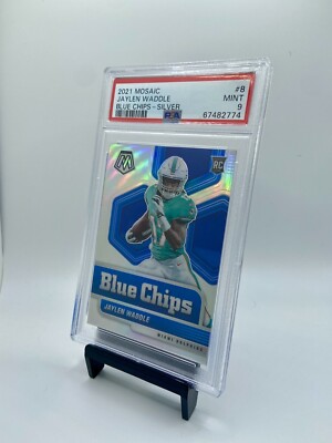 2021 MOSAIC JAYLEN WADDLE BLUE CHIPS ROOKIE SILVER PSA 9 RC #8 | eBay