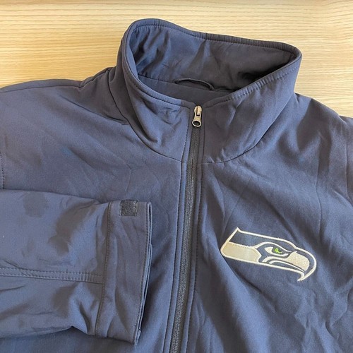 NFL Seattle Seahaks Men's Size XL Blue Football Jacket Full Zipper Long ...
