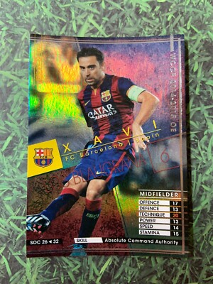 Panini WCCF 2014-15 Xavi Hernandez FC Barcelona Refractor Soccer card ...