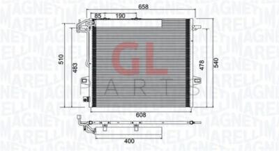 FOR MERCEDES BENZ R CLASS W251 2010- Air Condenser AC Radiator ...