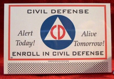 CIVIL DEFENSE "ALERT & ALIVE" #48___TINPLATE BILLBOARD O/S SCALE | eBay