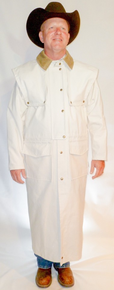 NEW WESTERN COWBOY CAPED CANVAS DUSTER SADDLE COAT | eBay