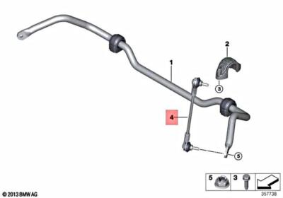Genuine BMW F55 F56 3 doors 5 doors Front Swing Support OEM 31306862863 ...