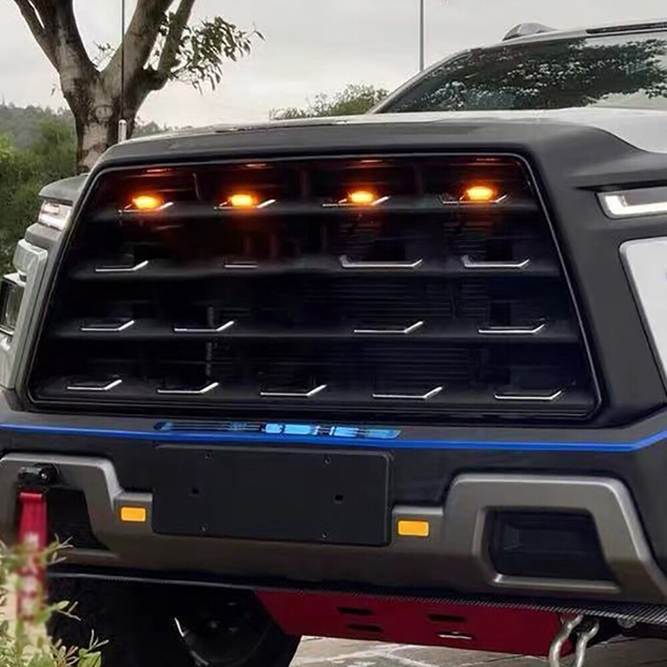 Front Raptor Style Grille Led Running Marker Lights For GMC Sierra 1500 ...