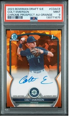 2023 Bowman Chrome Colt Emerson Orange Sapphire Auto /25 PSA 9 | eBay