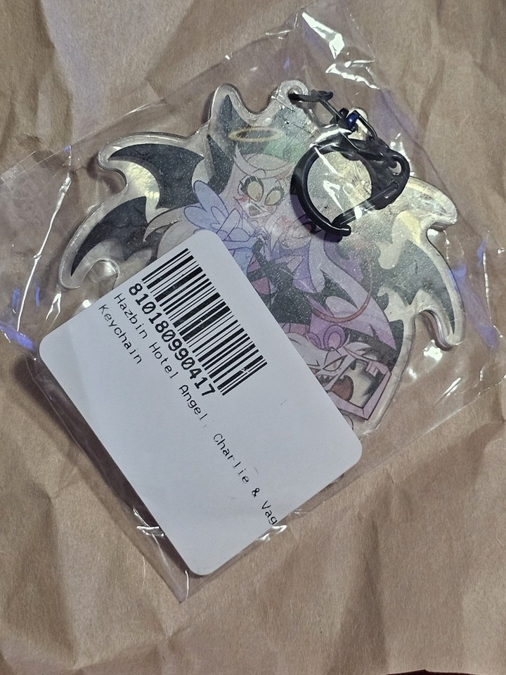 Hazbin Hotel 2024 Halloween Keychain - Charlie Vaggie Angel Dust | eBay