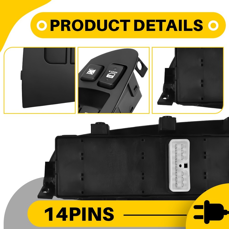 Master Power Switch Window Front Left Driver Side 14PIN For 2012-2013 Kia Forte5 | eBay